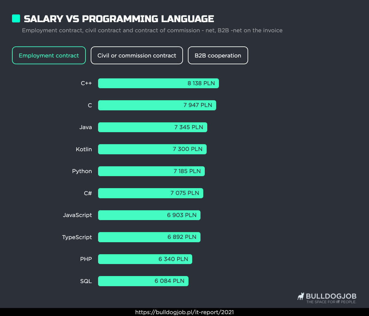 Report on polish programmers - find out about earnings and